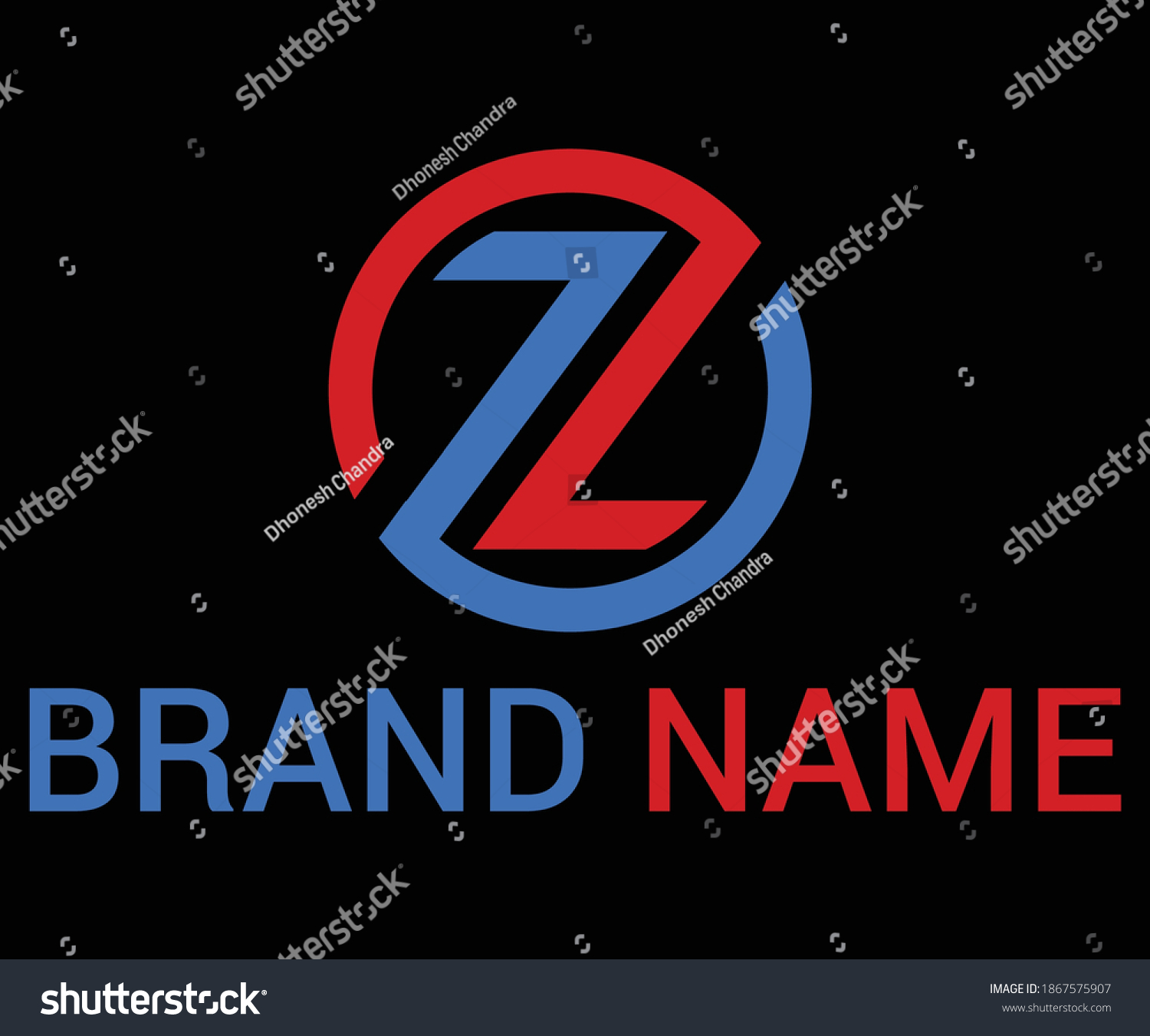 Letter Z Type Logo Vector Design Stock Vector (Royalty Free) 1867575907 ...