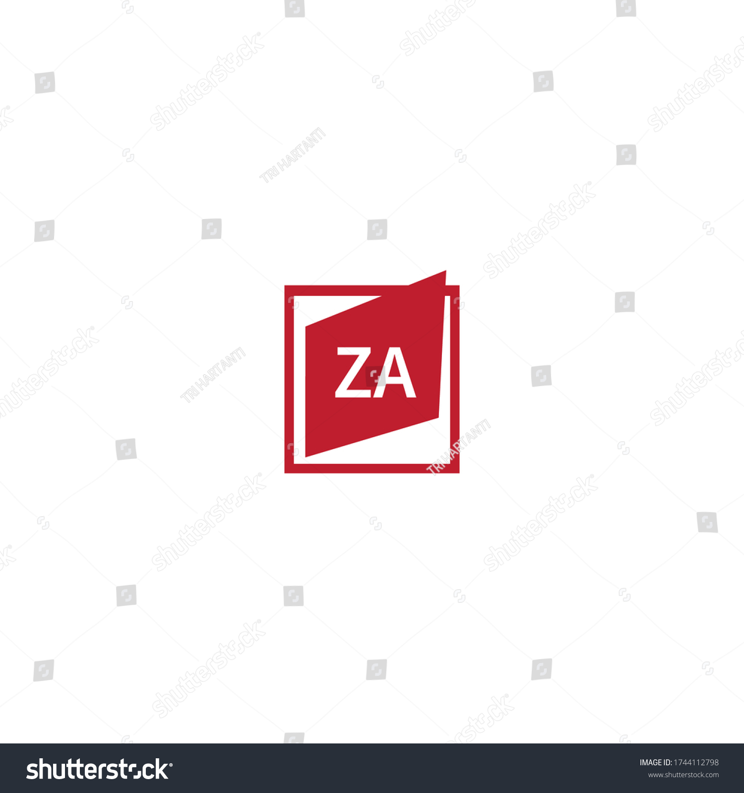 Letter Za New Logo Vector Stock Vector (Royalty Free) 1744112798