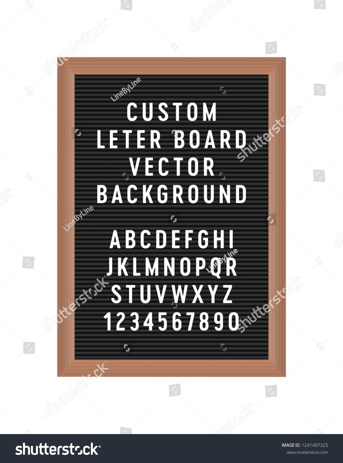 Letterboard Isolated Vector Illustration Background Object Stock Vector ...