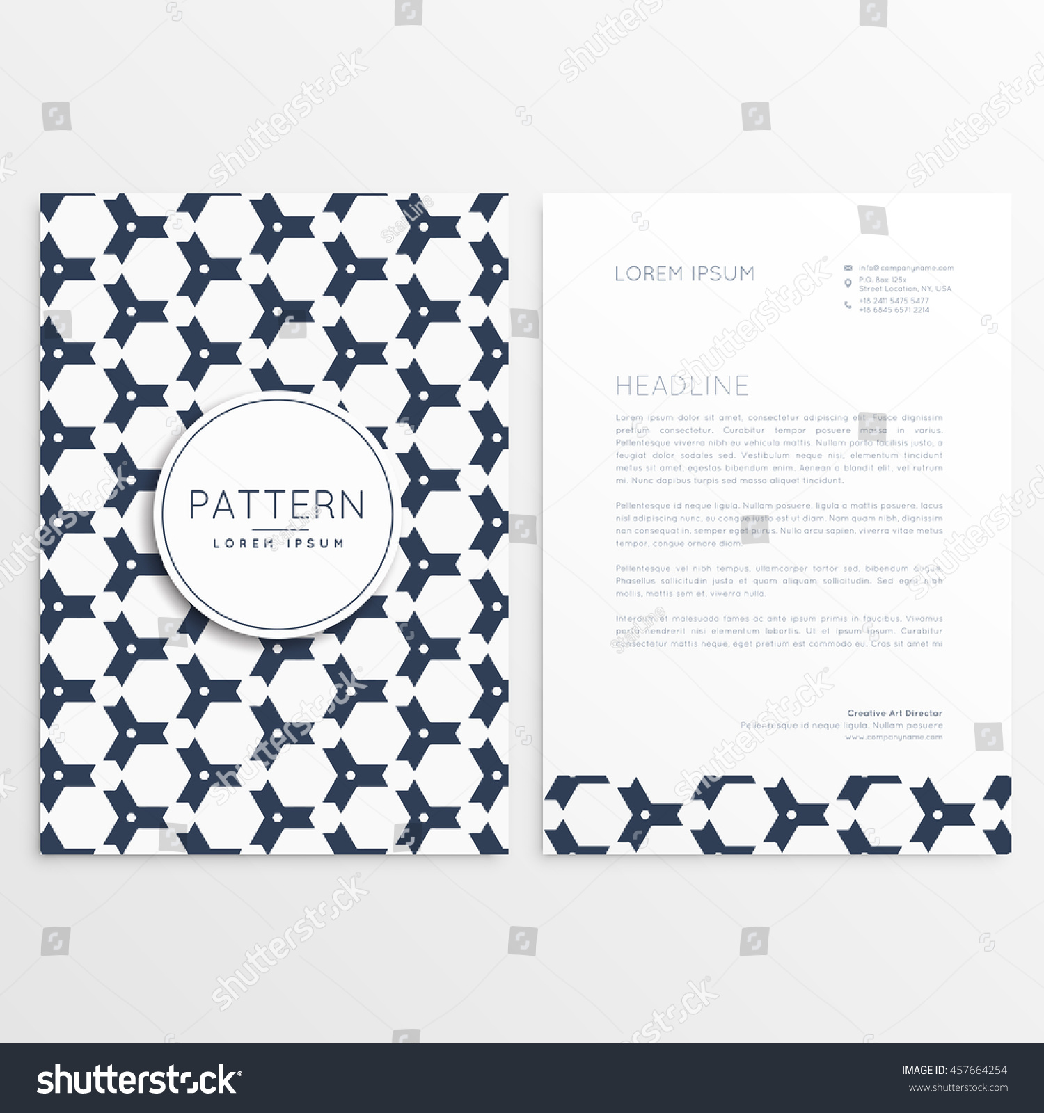 Letterhead Design Pattern Backdrop Stock Vector (Royalty Free) 457664254