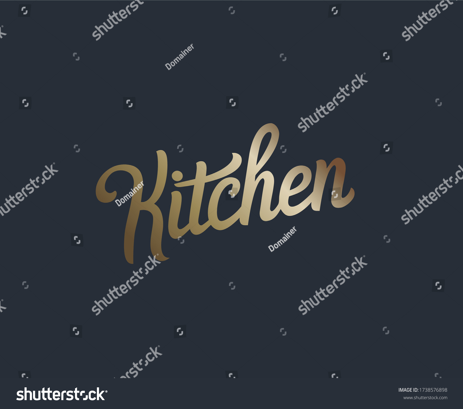 Lettering Word Kitchen Eps Vector File Stock Vector (Royalty Free ...