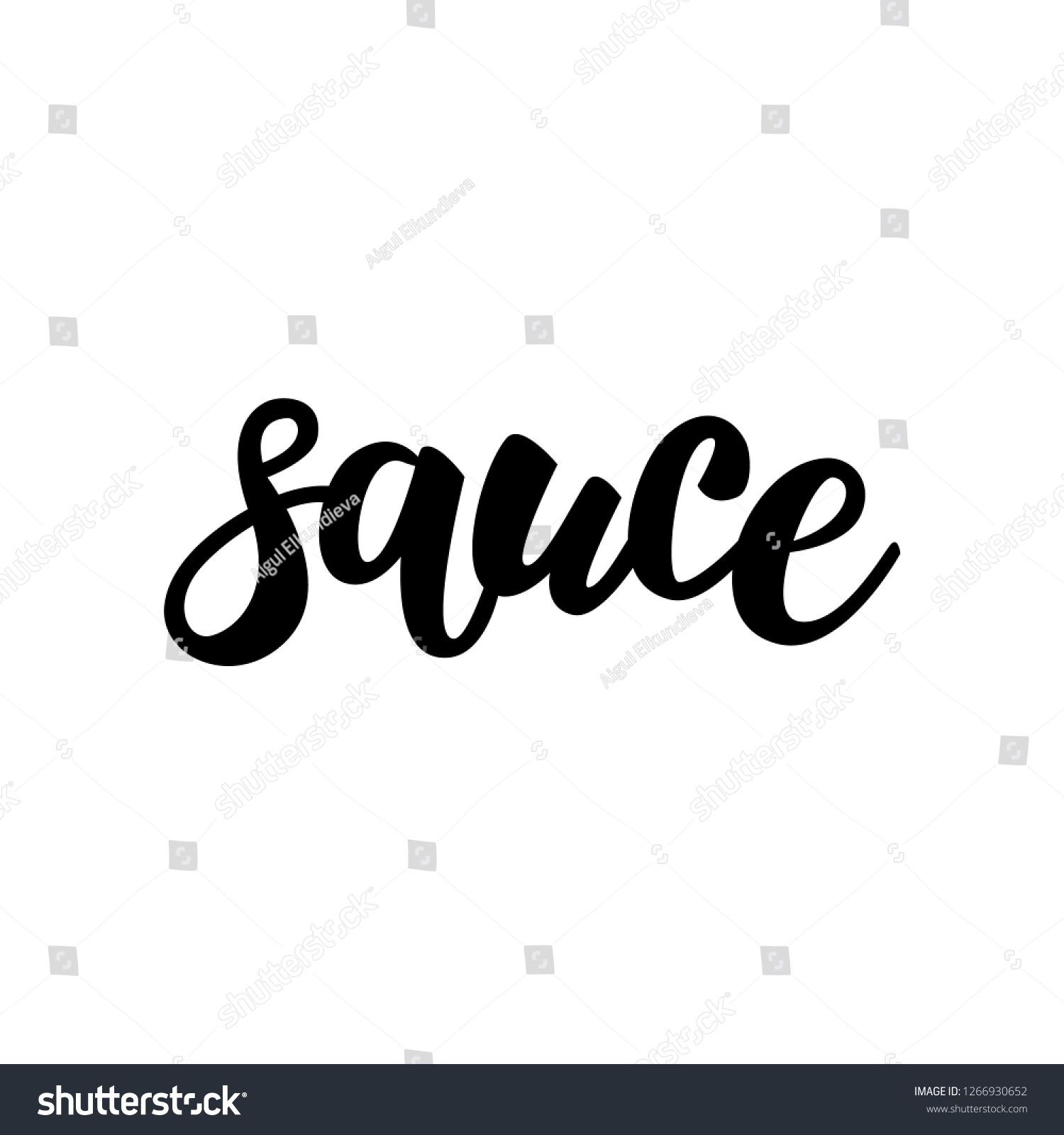 Lettering Word Sauce Vector Illustration Stock Vector (Royalty Free ...