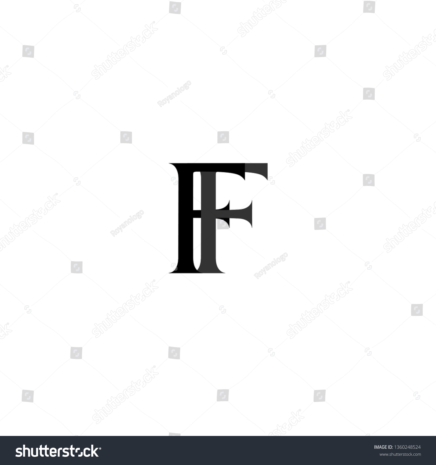 Lettermark Ff Vector Icon Logo Design Stock Vector (Royalty Free ...