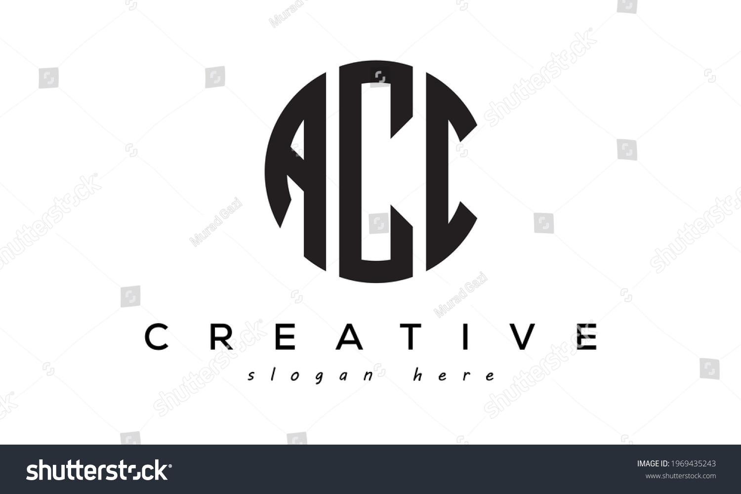 Letters Acc Creative Logo Design Vector Stock Vector (Royalty Free ...