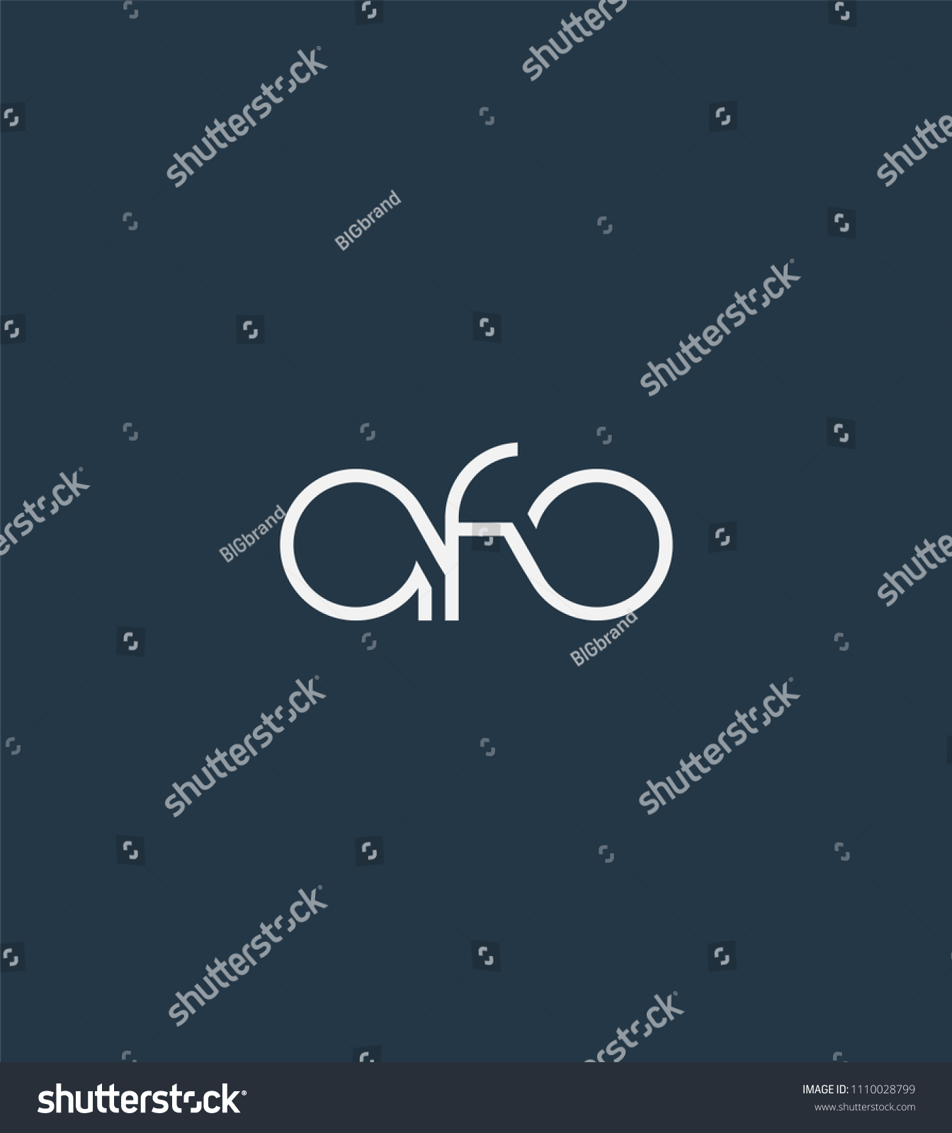 Letters Afo Logo Icon Vector Element Stock Vector (Royalty Free ...