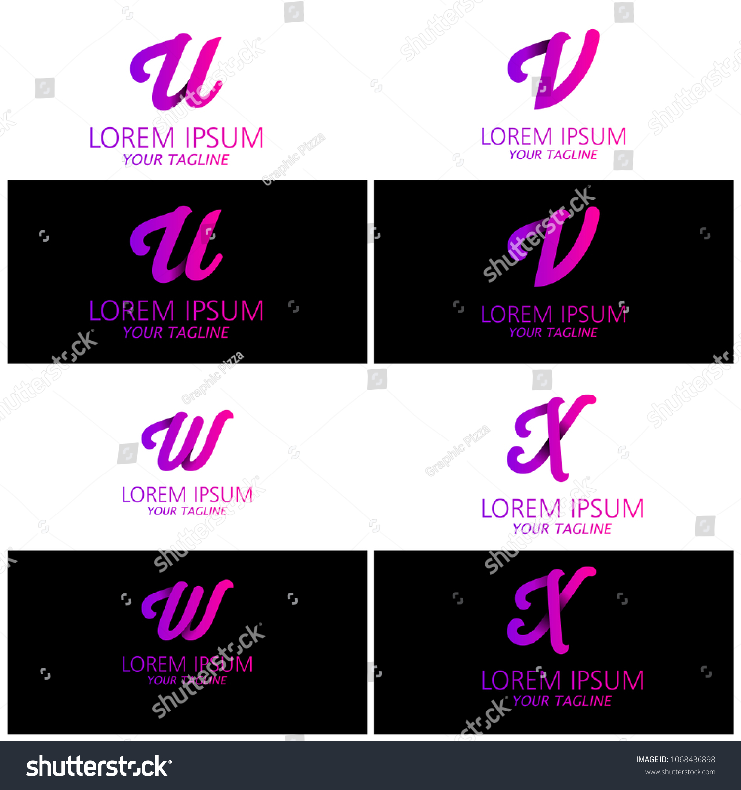 Letters Alphabet Logo Designs Stock Vector (Royalty Free) 1068436898 ...
