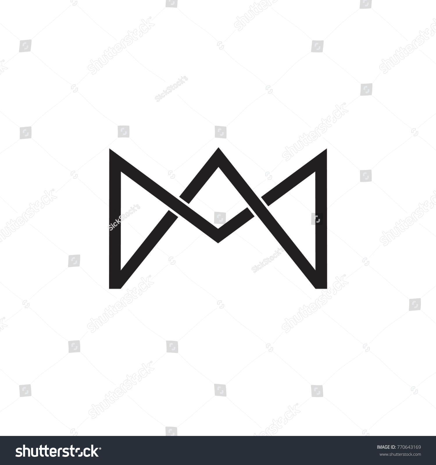Letters Overlapping Style Logo Vector: Stock-Vektorgrafik (Lizenzfrei ...