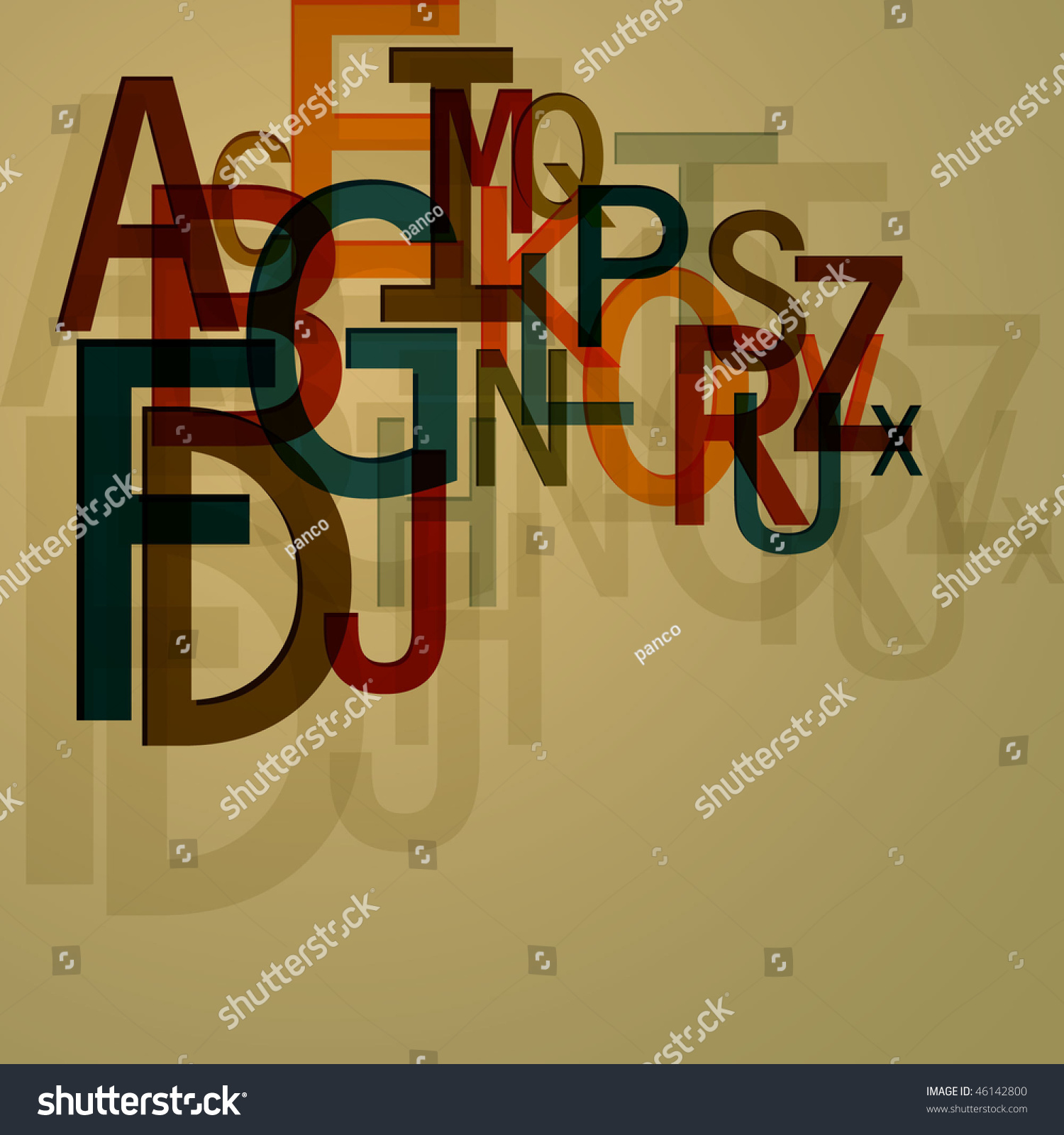 Letters Background Design Series Stock Vector Illustration 46142800 ...