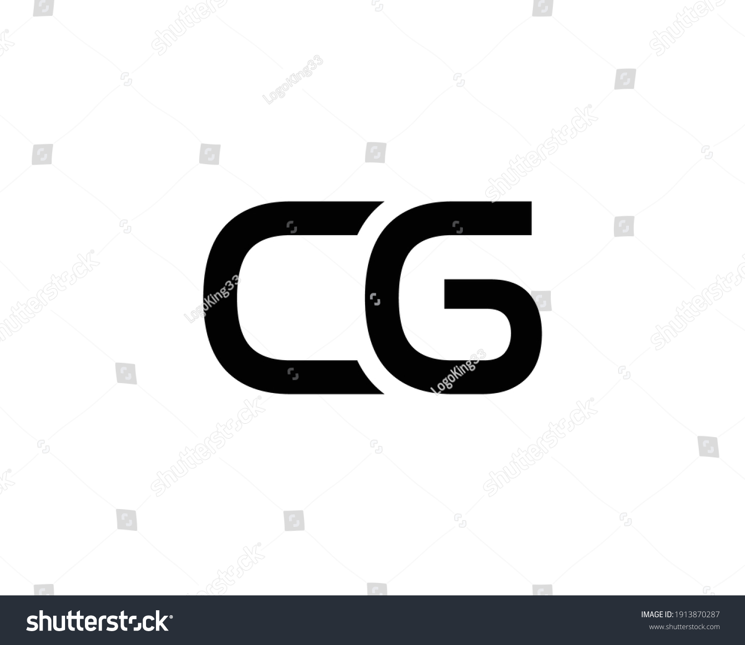 Letters Cg Logo Design Vector Template Stock Vector (Royalty Free ...