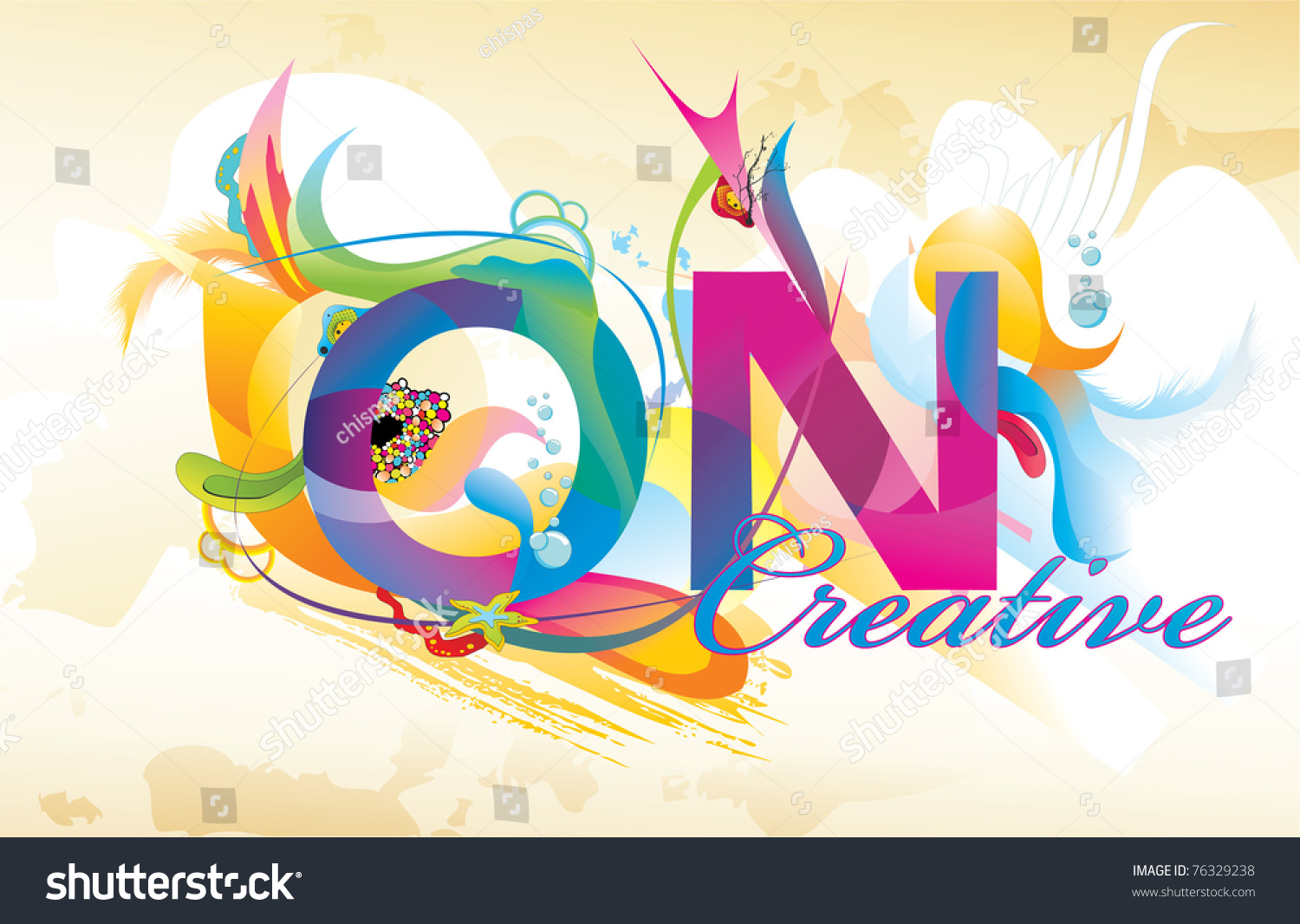 Letters Color Vector Illustration Stock Vector (Royalty Free) 76329238 ...