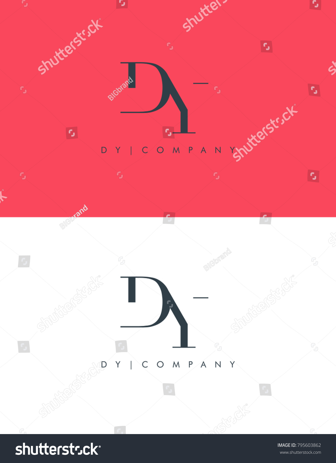 Letters D Y Joint Logo Icon Stock Vector (Royalty Free) 795603862