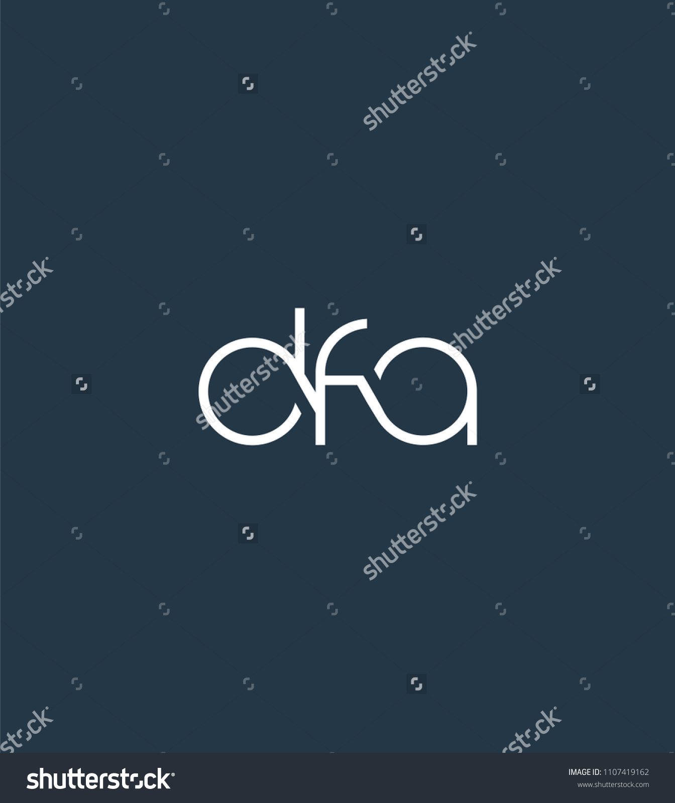 Letters Dfa Joint Logo Icon Vector Stock Vector (Royalty Free ...