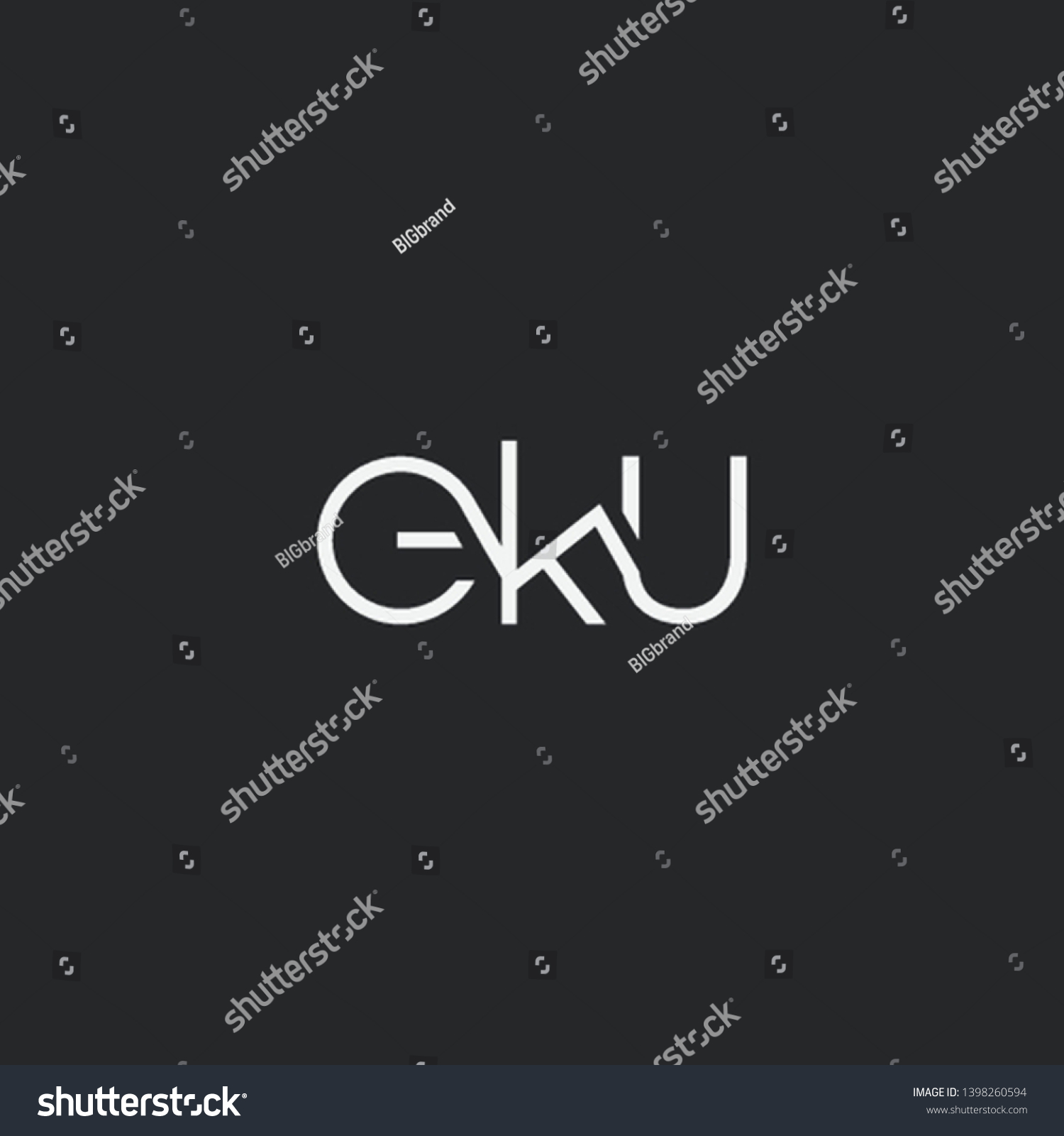 Letters E K U Joint Logo Stock Vector (Royalty Free) 1398260594 ...