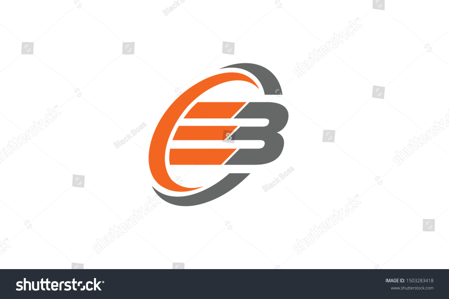 Letters Eb Initials Logo Textual New Stock Vector (Royalty Free ...