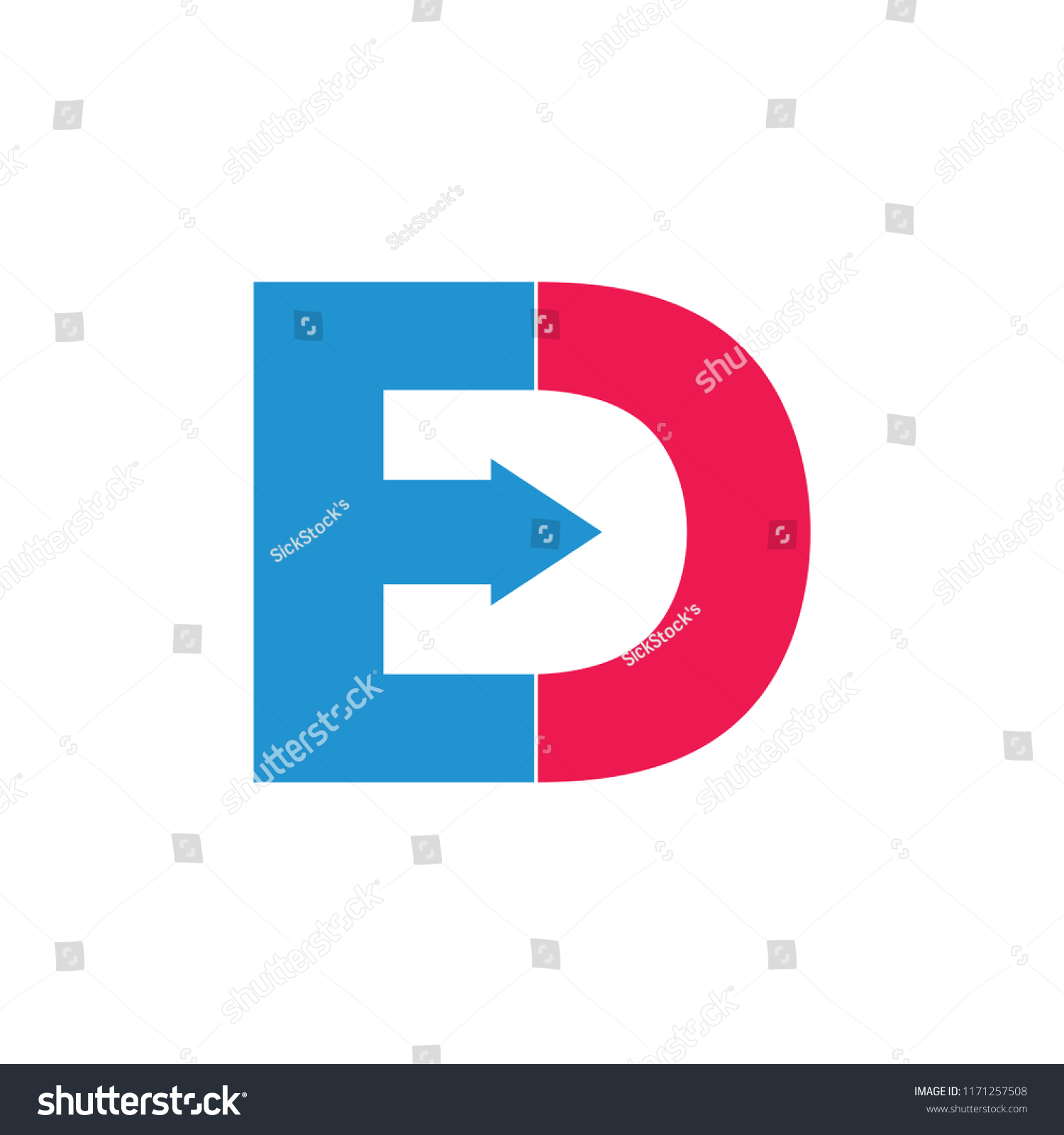 Letters Ed Arrow Logo Vector: vector de stock (libre de regalías ...