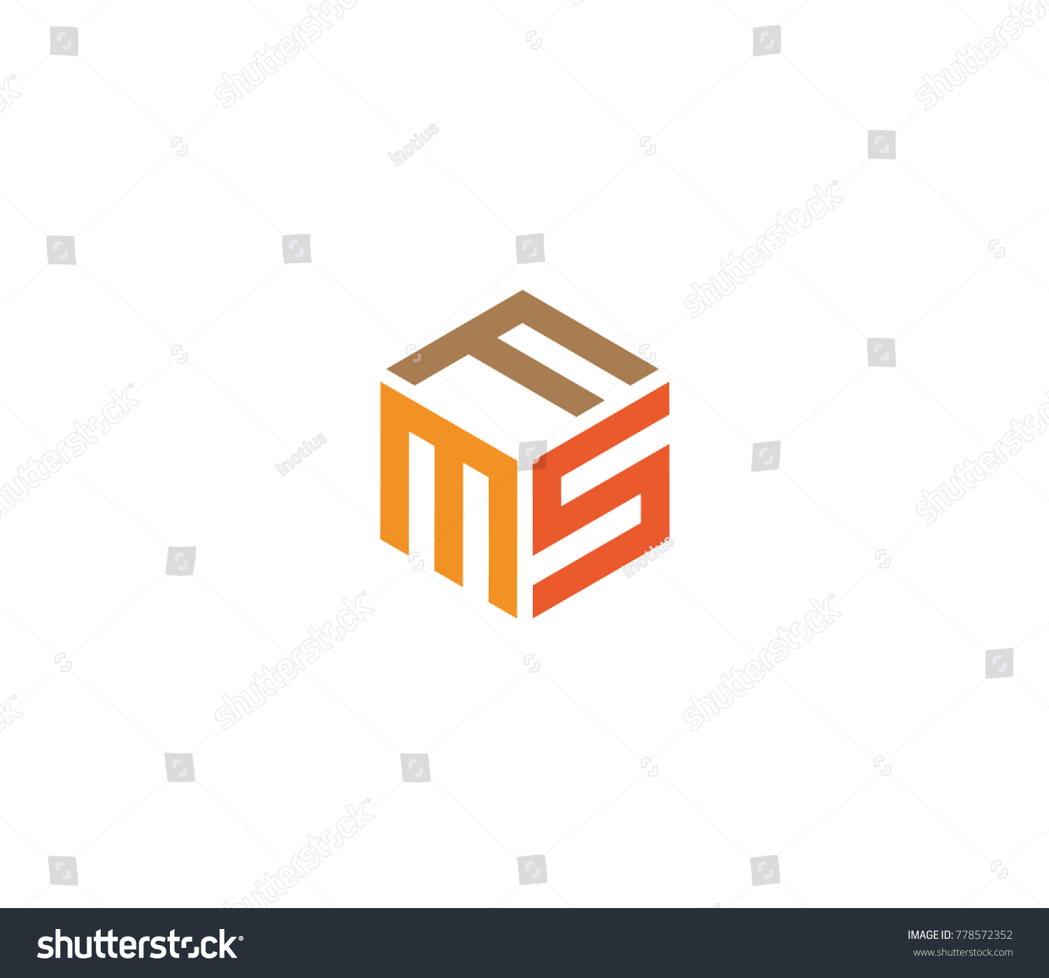 Letters Fms Logo Template: vector de stock (libre de regalías) 778572352