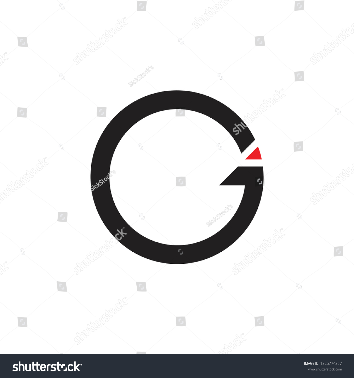 Letters G Circle Arrow Geometric Logo Stock Vector (Royalty Free ...