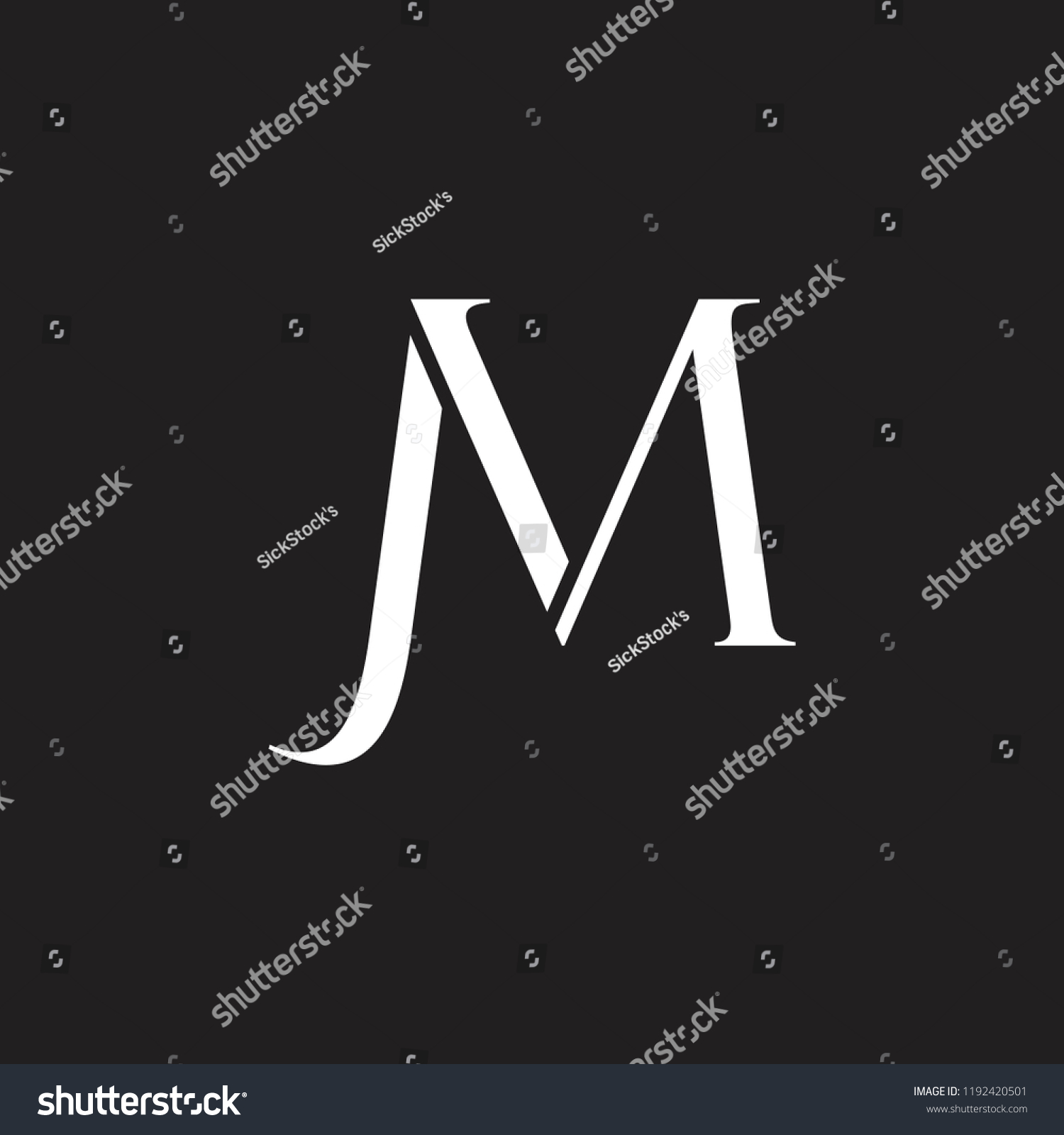 Letters Jm Simple Geometric Monogram Logo Stock Vector (Royalty Free ...