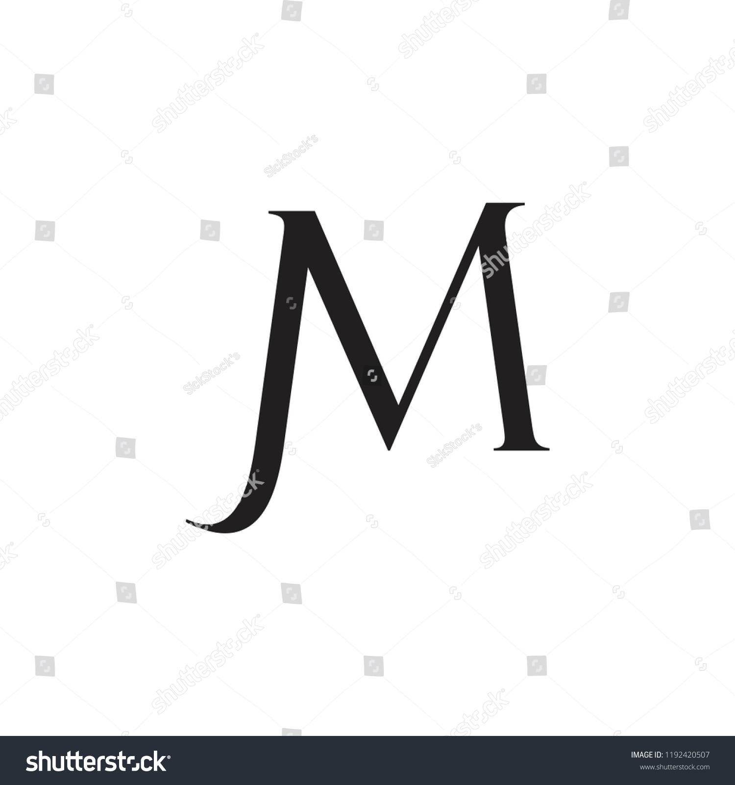 Letters Jm Simple Geometric Monogram Logo Stock Vector (Royalty Free ...