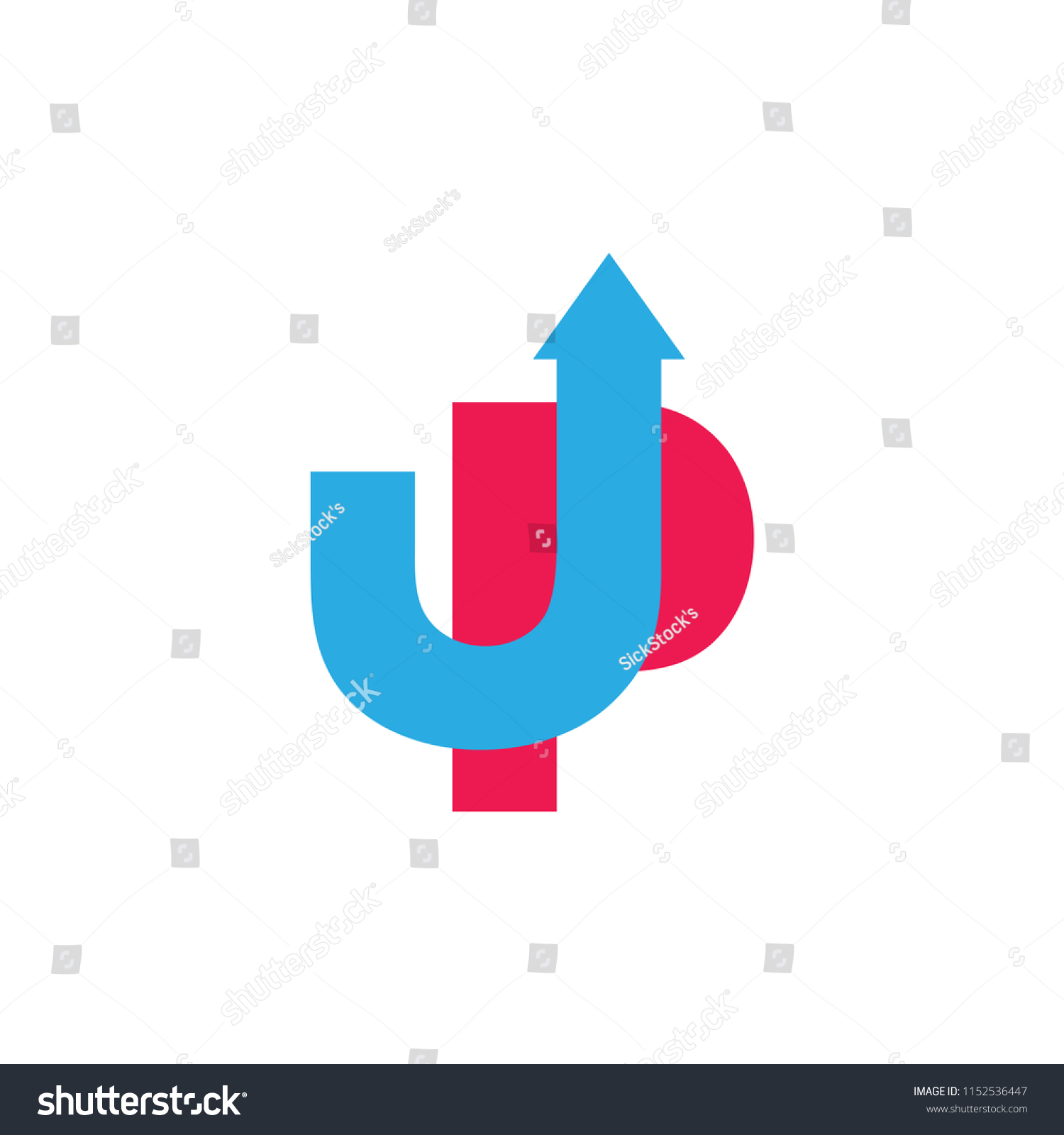 705 P letter with up arrow logo Images, Stock Photos & Vectors ...