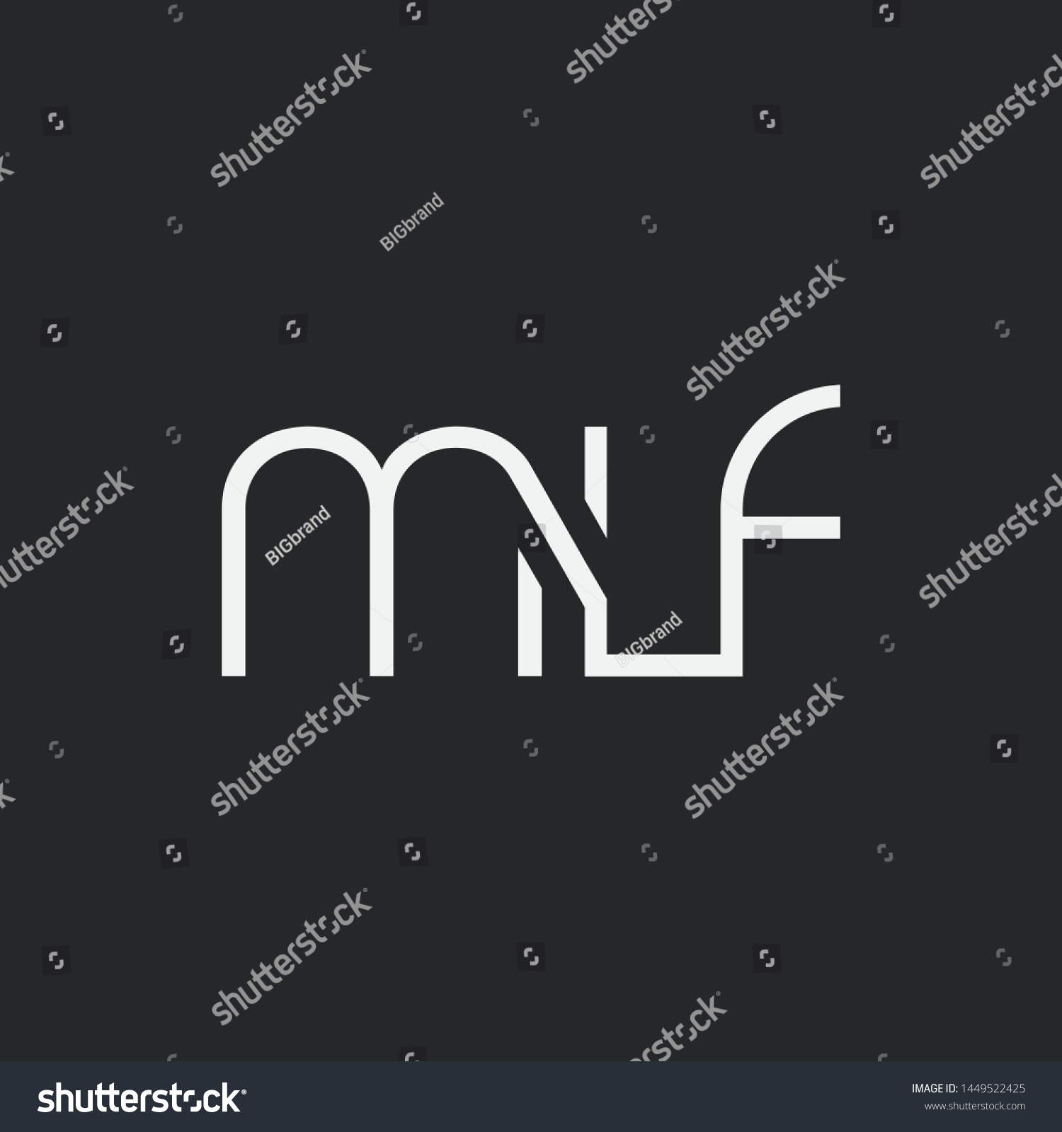 Letters M L F Joint Logo Stock Vector (Royalty Free) 1449522425