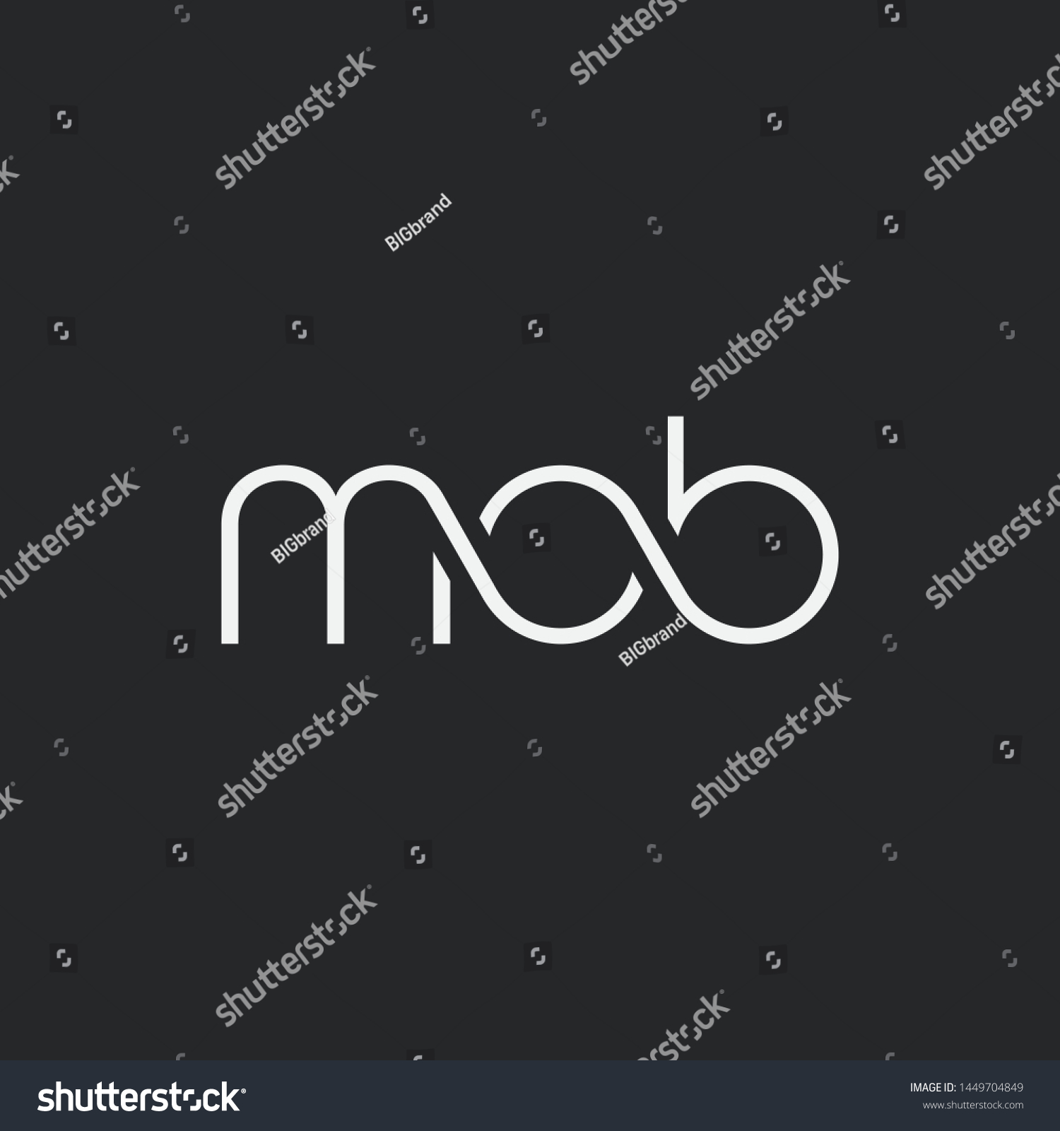 Letters M O B Joint Logo Stock Vector (Royalty Free) 1449704849 ...