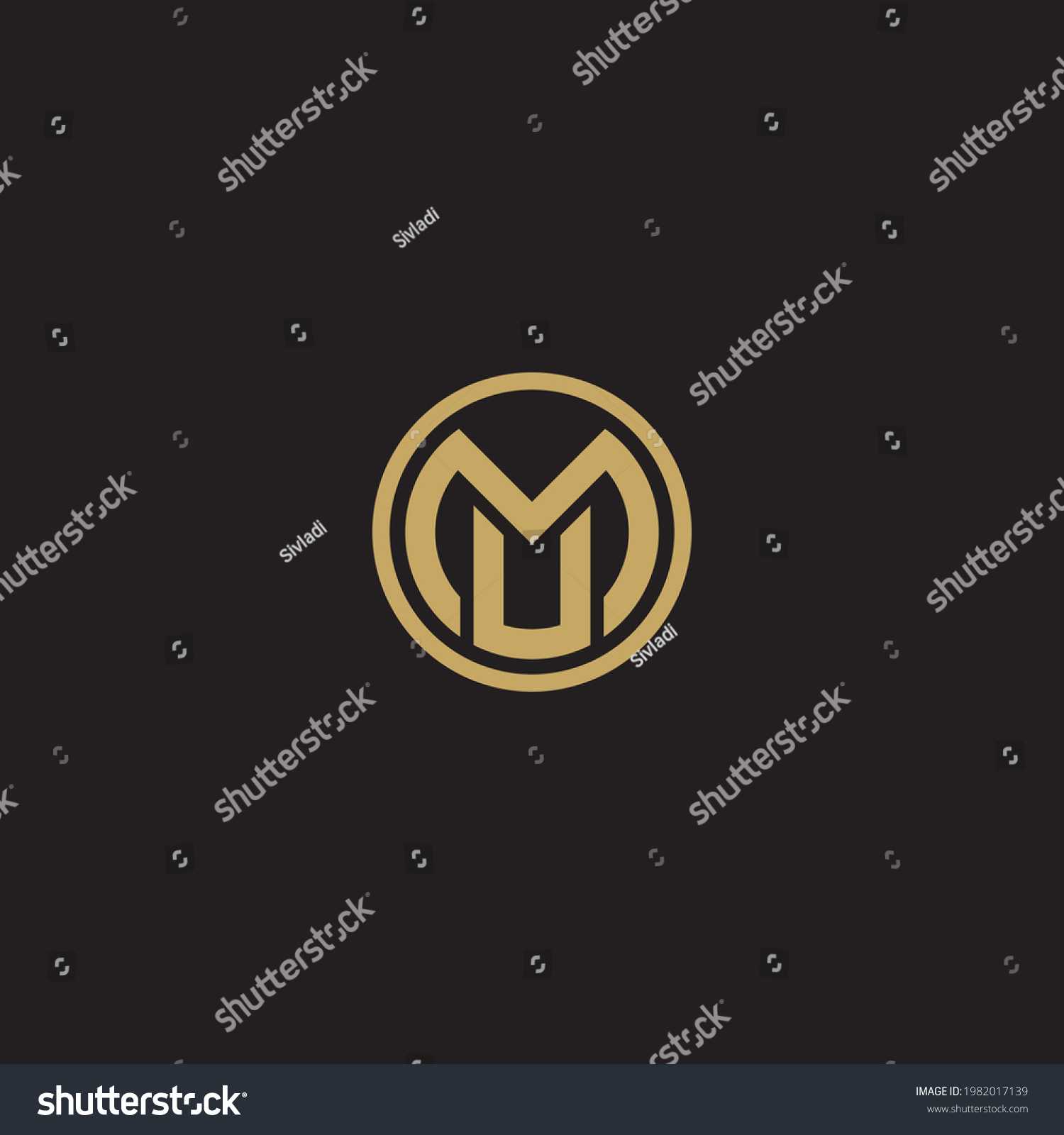 Letters M U Logo Vector Illustration Stock Vector (Royalty Free ...