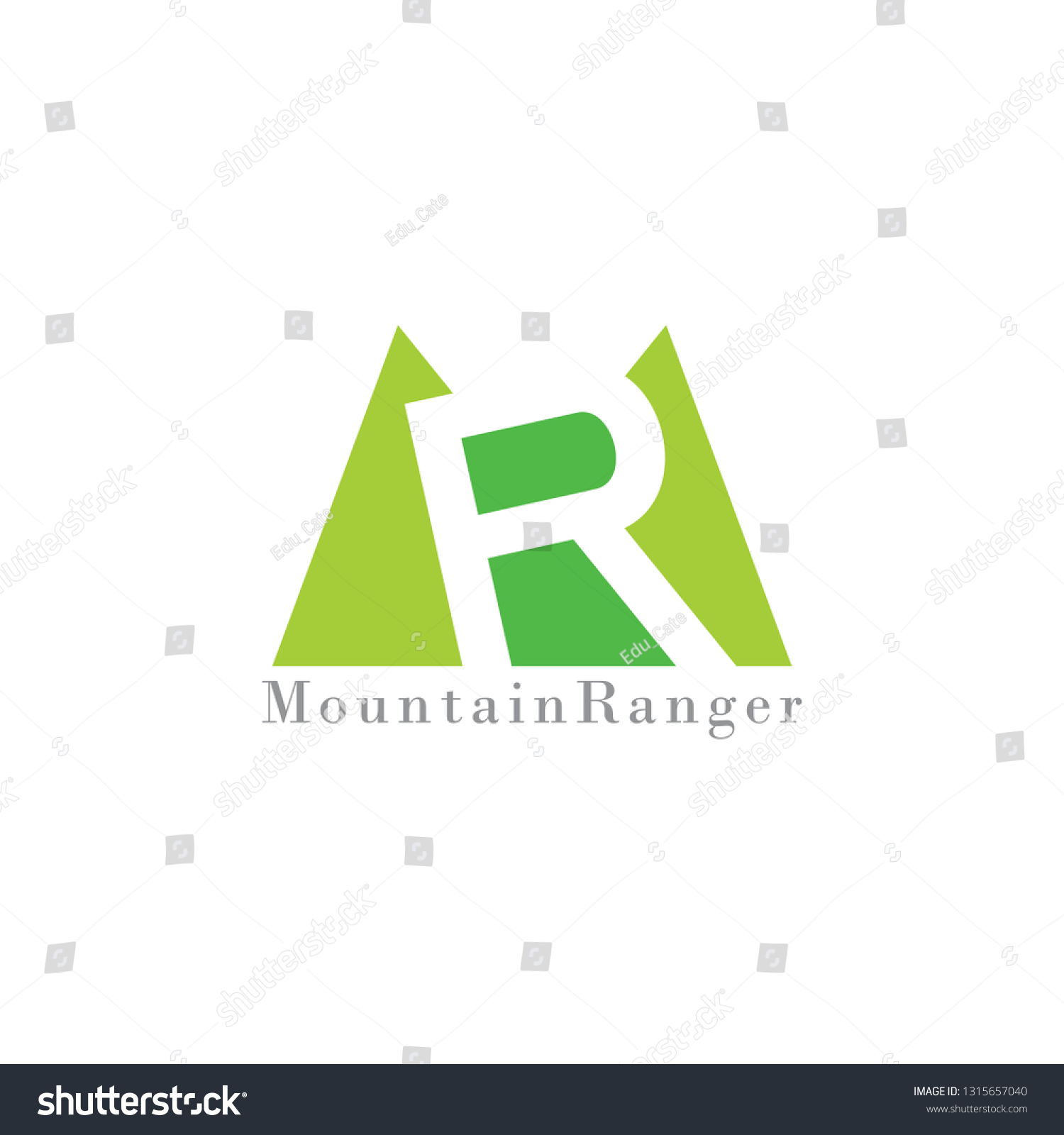 Letters Mr Mountain Ranger Logo Vector Stock Vector (Royalty Free ...
