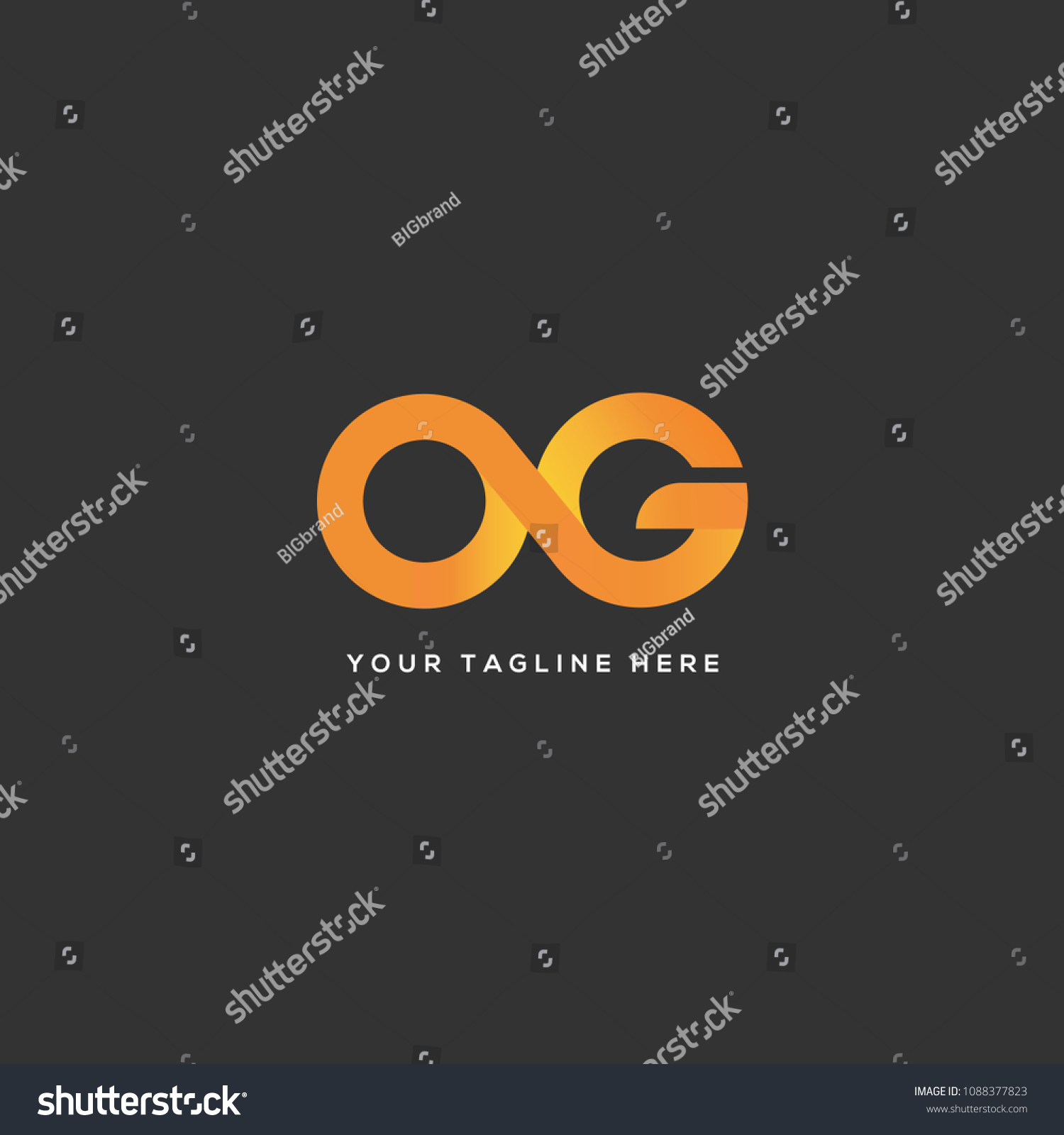Letters O G Logo Icon Vector Stock Vector (Royalty Free) 1088377823