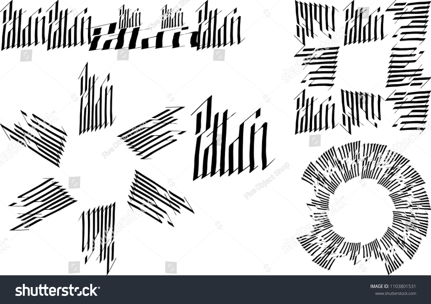 Letters Pattern Vector Black White Stock Vector (Royalty Free ...