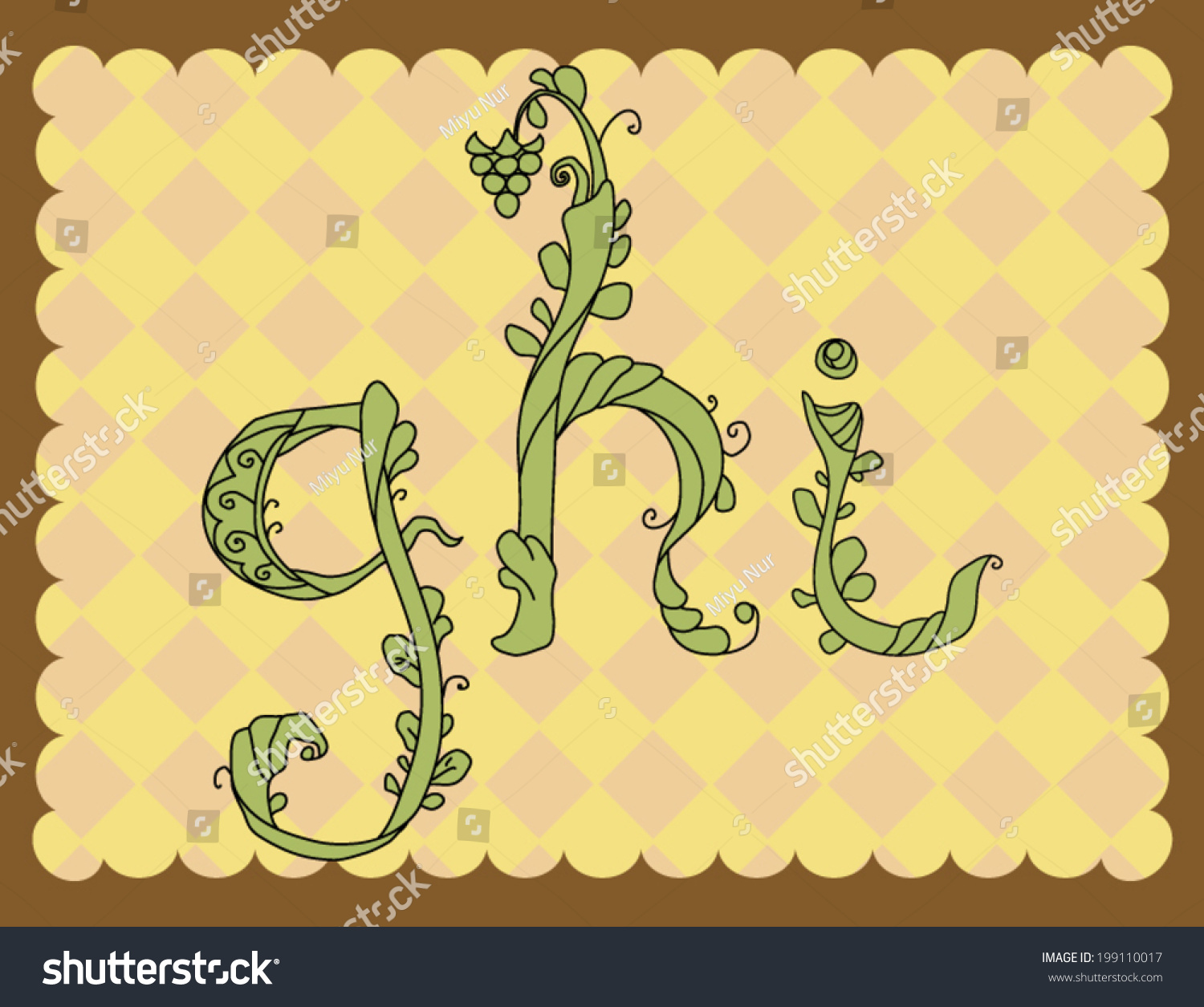 Letters Set Ghi Stock Vector (Royalty Free) 199110017 | Shutterstock