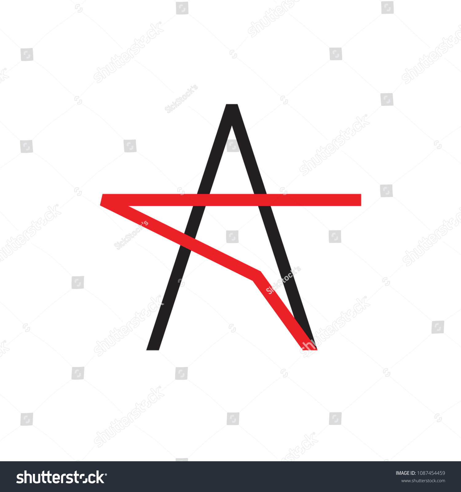 Letters Ta Simple Star Design Logo Stock Vector (Royalty Free ...