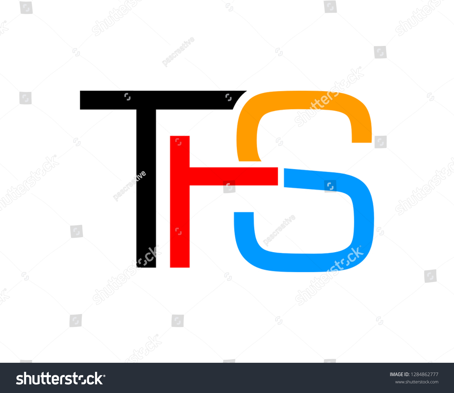 Letters Tfs Logo Stock Vector (Royalty Free) 1284862777