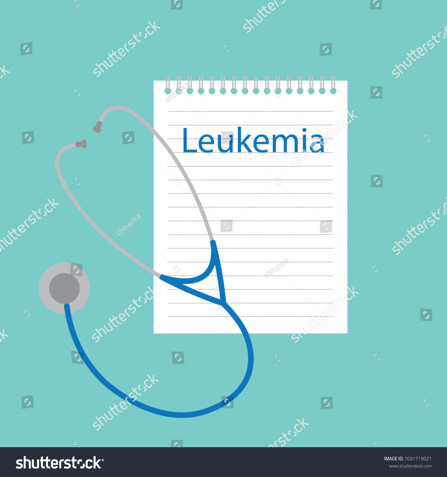 Leukemia Written Notebook Vector Illustration: vector de stock (libre ...
