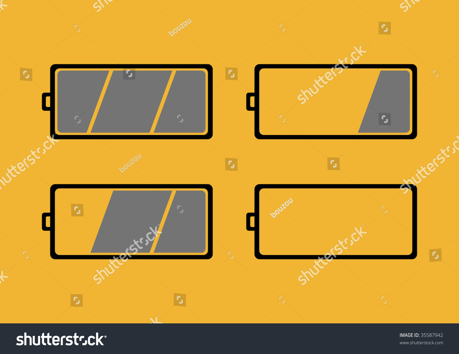 Level Battery Symbols Stock Vector (Royalty Free) 35587942 | Shutterstock