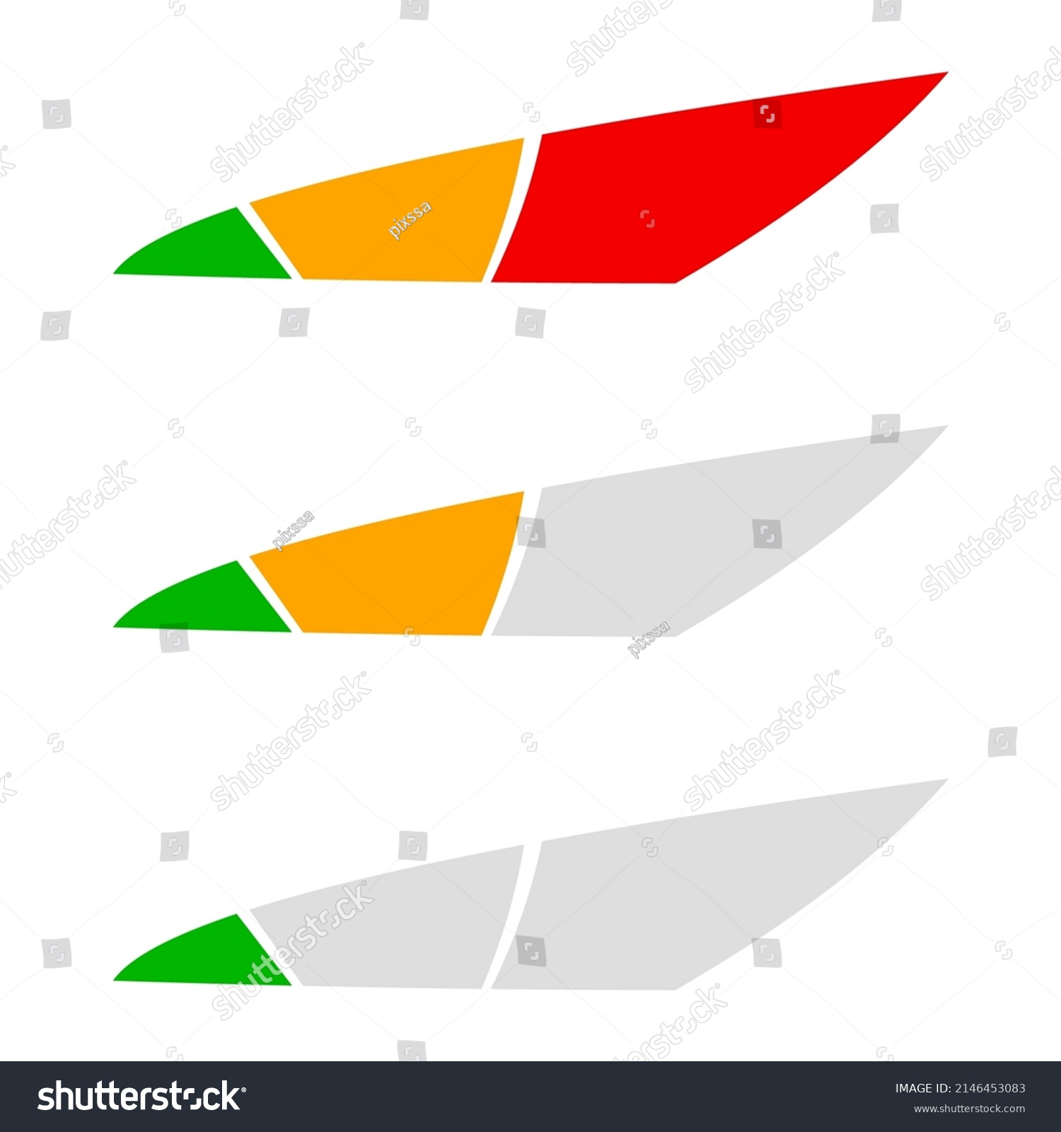 Level Progress Bar Indicator Lowhigh Progression Stock Vector (Royalty ...