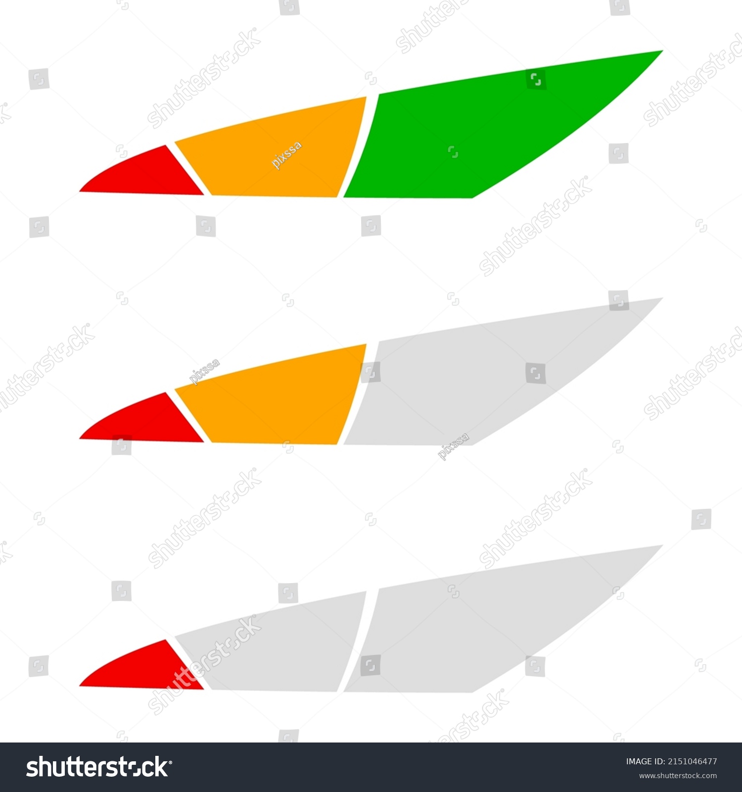 Level Progress Bar Indicator Lowhigh Progression Stock Vector (Royalty ...