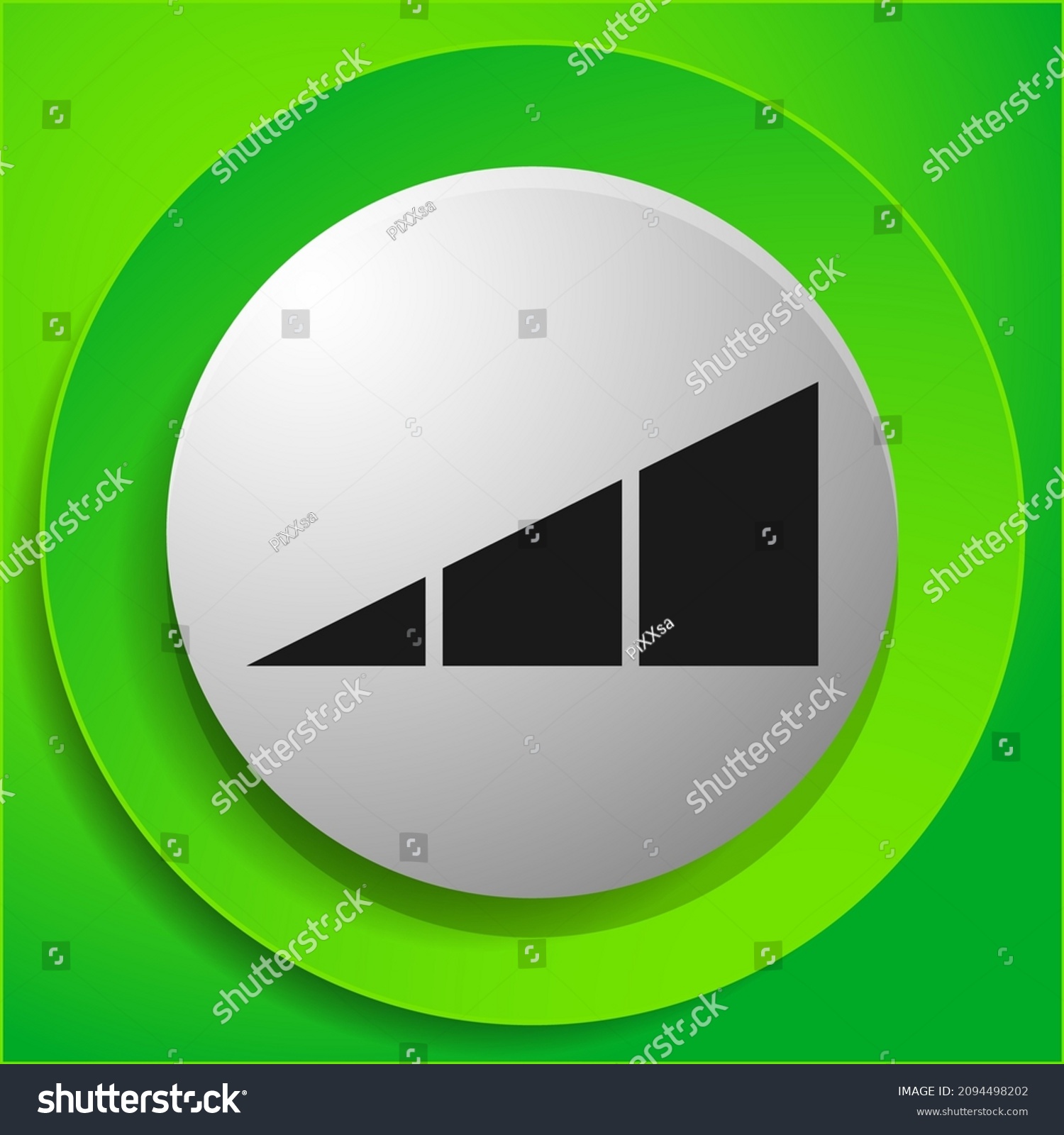 LEvel, icono del indicador de progreso.: vector de stock (libre de ...