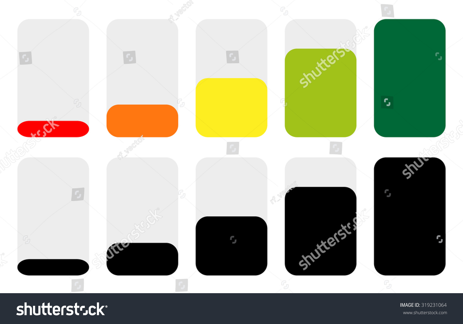 Level Progress Indicators Steps Phases Signal Stock Vector (Royalty ...