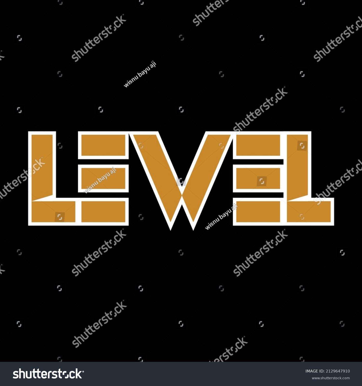 Level Text Futuristic Typhography Design Stock Vector (Royalty Free ...