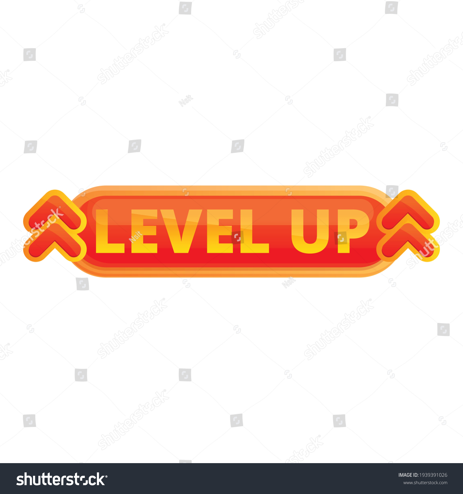 Level Button Interface Icon Cartoon Level Stock Vector (Royalty Free ...