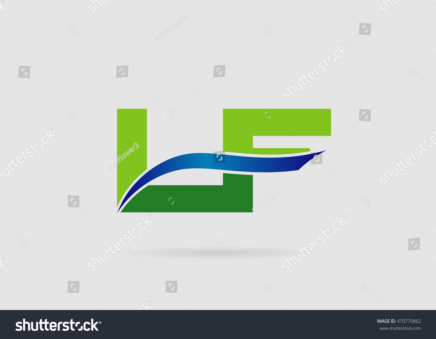 Lf Logo Vector Graphic Branding Letter Stock Vector (Royalty Free ...