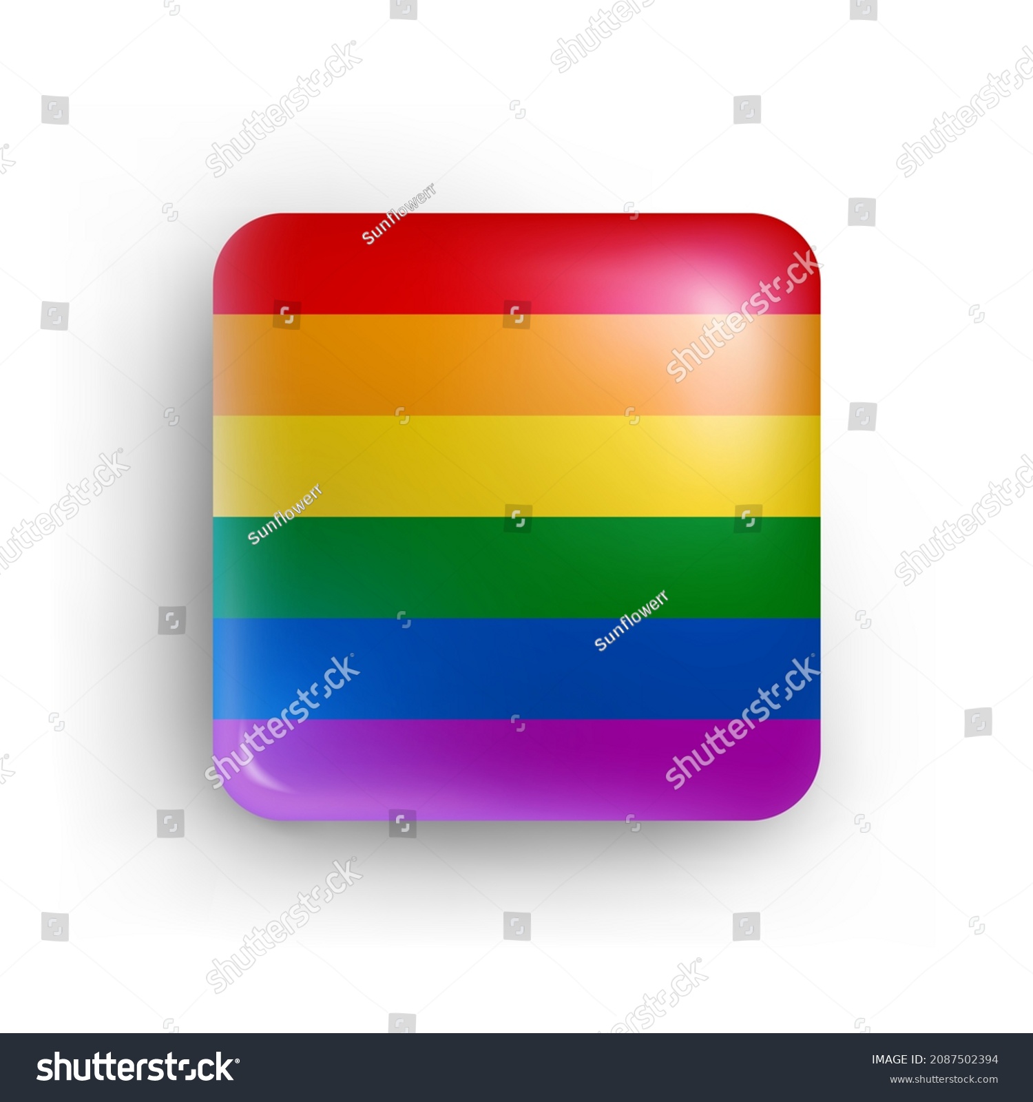 Lgbt Flag Square Shape Rainbow Colors Stock Vector Royalty Free