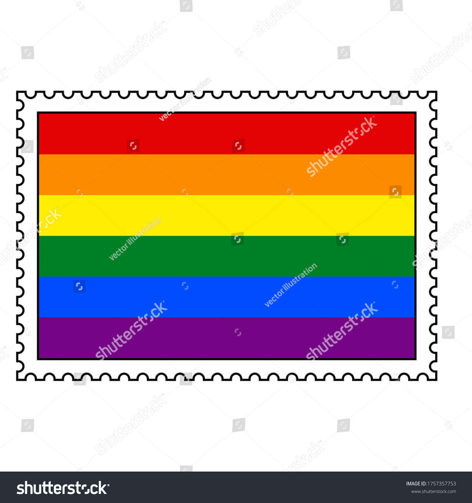 Lgbt Pride Flag Rainbow Flag On เวกเตอร์สต็อก ปลอดค่าลิขสิทธิ์