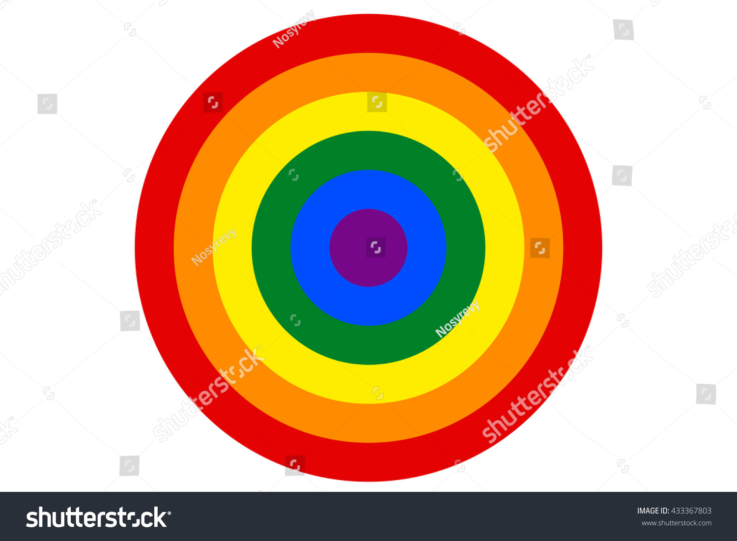 Lgbt Rainbow Flag Target Vector: vector de stock (libre de regalías ...