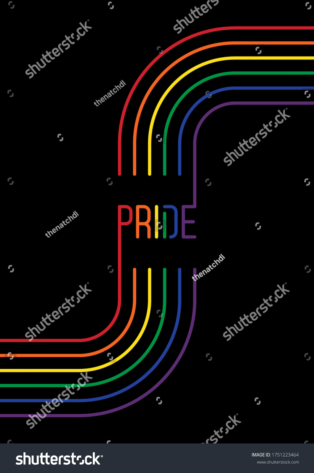 Lgbtq Community Pride Month Poster Design Vetor Stock Livre De