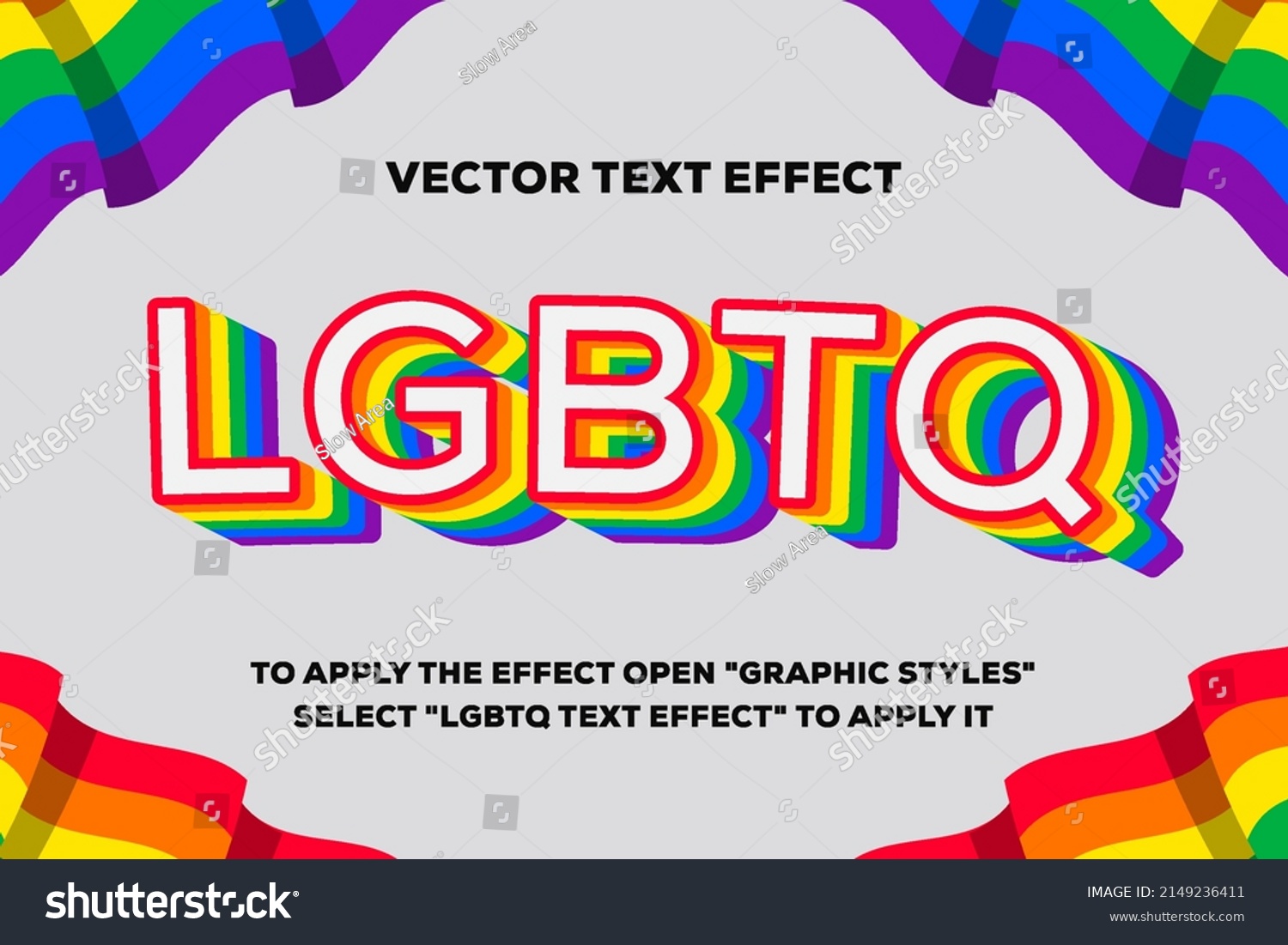 Lgbtq Text Effect Fully Editable Stock Vector (Royalty Free) 2149236411 ...