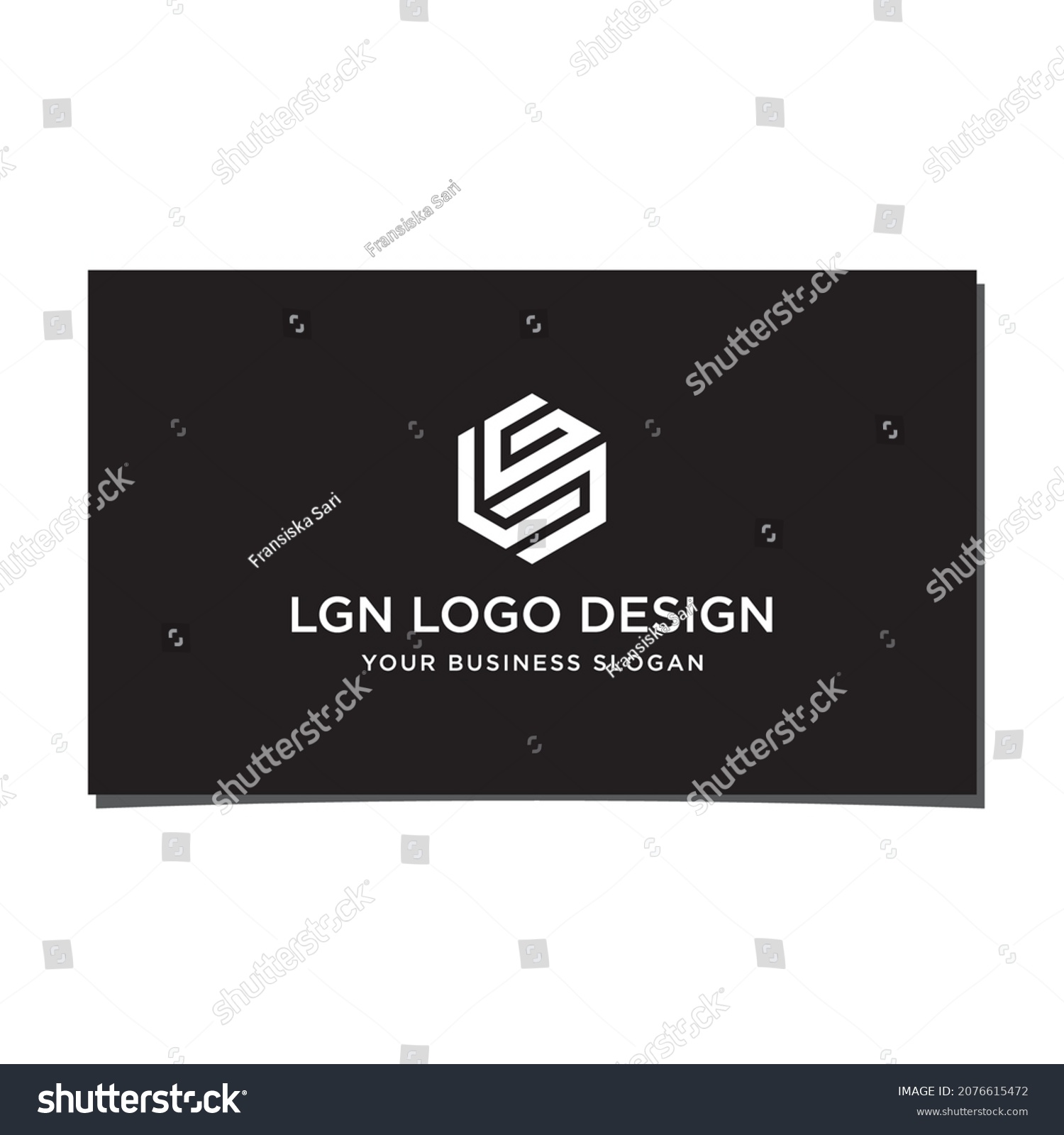 Lgn Letter Logo Design Vector Stock Vector (Royalty Free) 2076615472