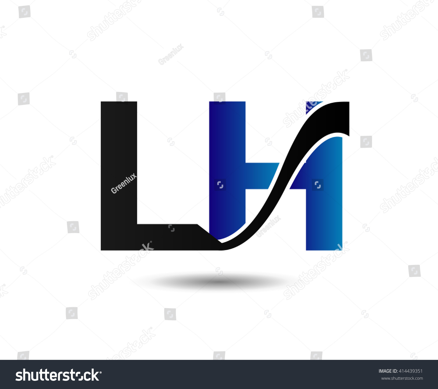 Lh Letter Logo Stock Vector 414439351 - Shutterstock
