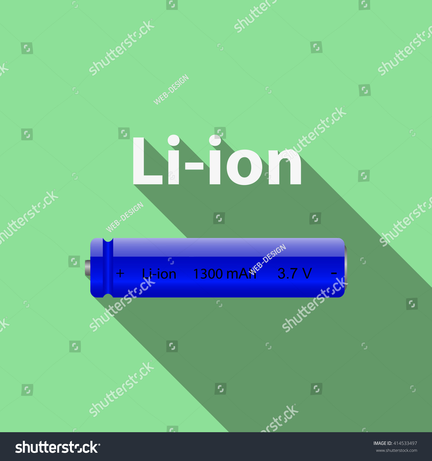 Liion Battery Icon Vector Design: vector de stock (libre de regalías ...